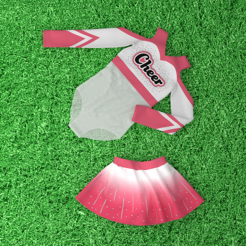 2 piece pink youth cheer outfit - CSTOWNCHEERtest
